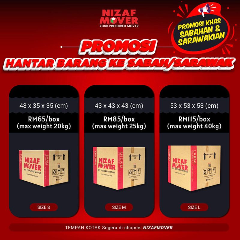 Hantar Barang ke Sabah Sarawak - Nizaf Mover